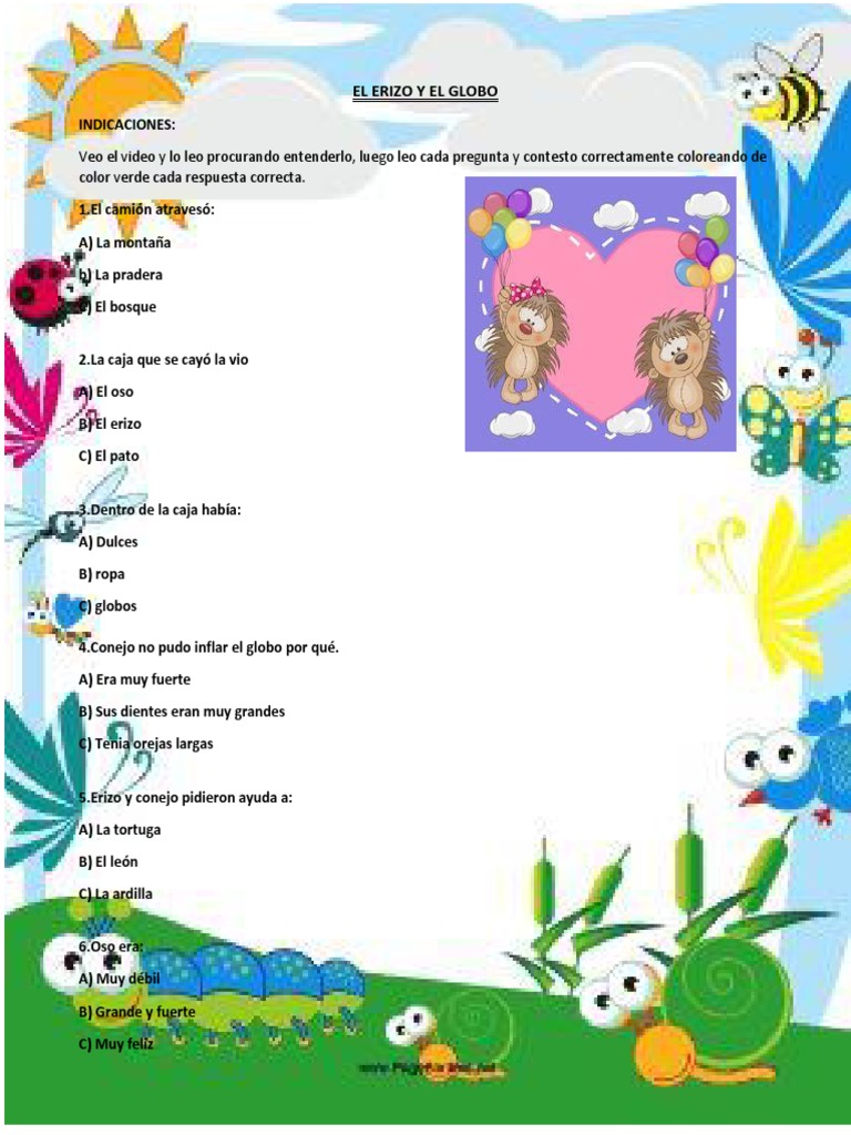 El Erizo y El Globo | PDF