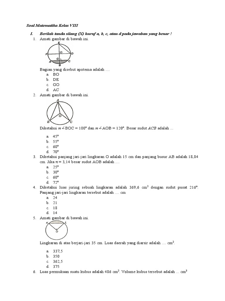 Matematika Kelas VIII | PDF | Metode & Bahan Ajar | Griya & Taman
