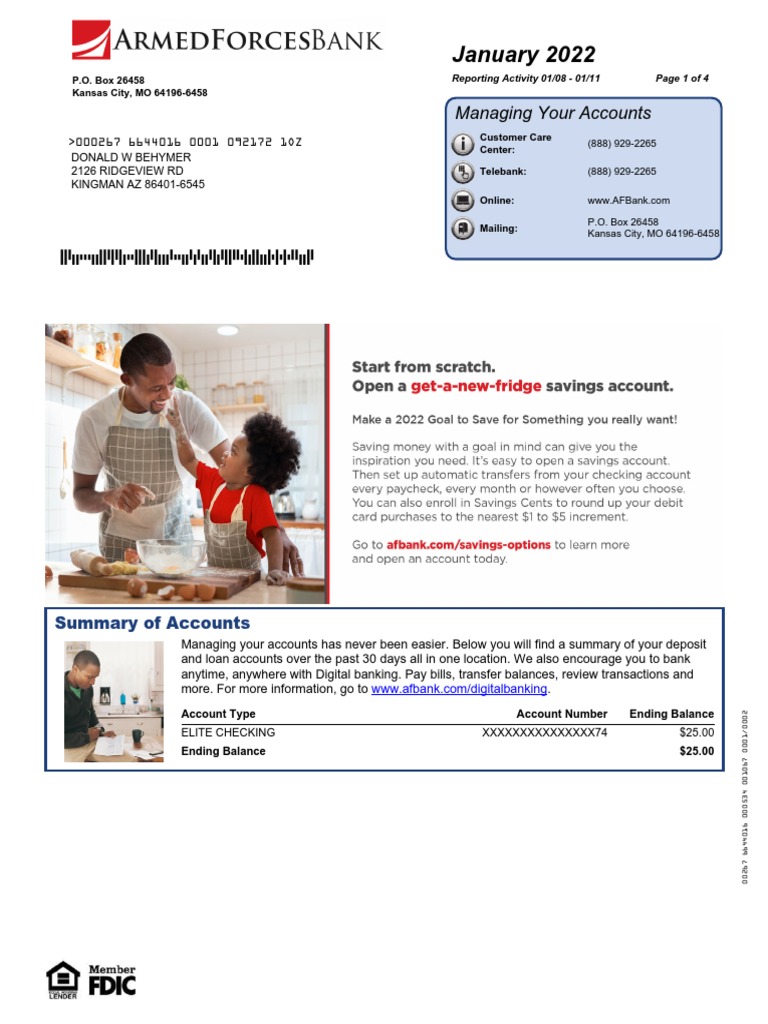 Armed Forces Statement | PDF | Overdraft | Transaction Account