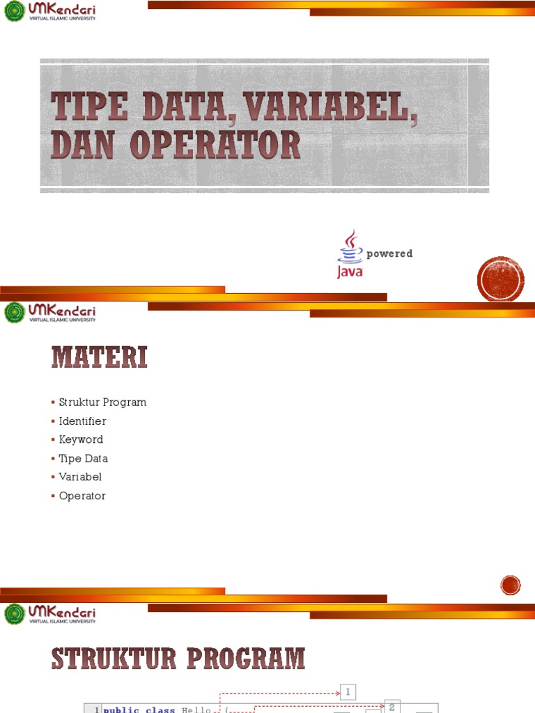 Tipe Data, Variabel, Dan Operator | PDF | Komputer