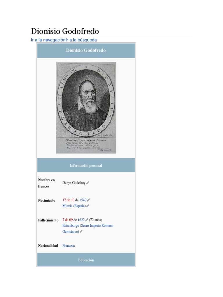 Dionisio Godofredo | PDF | Historia