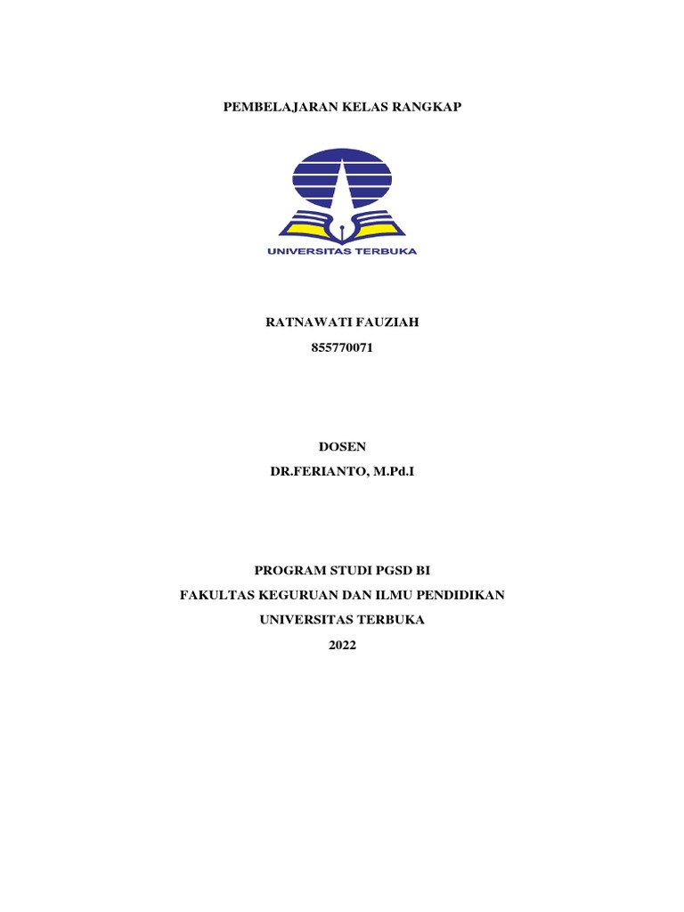 RPP Pembelajaran Kelas Rangkap Ratna PDF | PDF