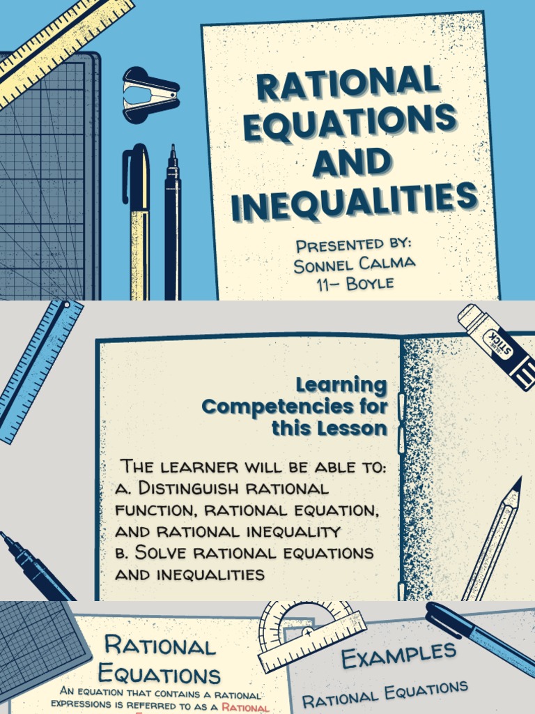 Understanding Rational Equations & Inequalities | PDF | Language Arts ...