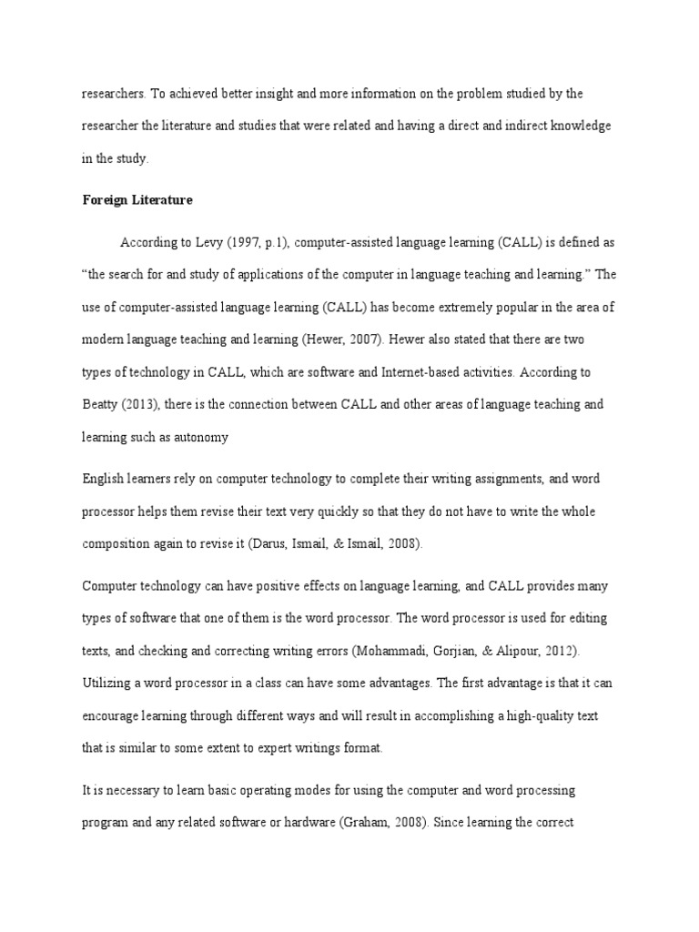 Foreign Literature | PDF | English As A Second Or Foreign Language ...