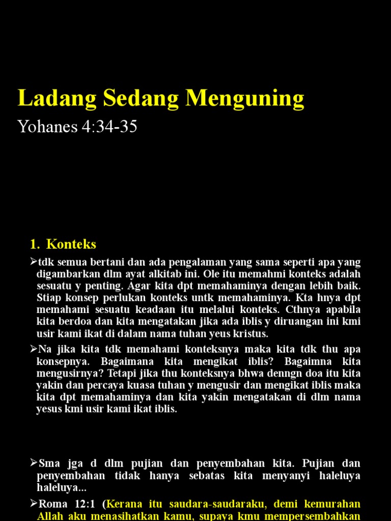 Ladang Sedang Menguning | PDF