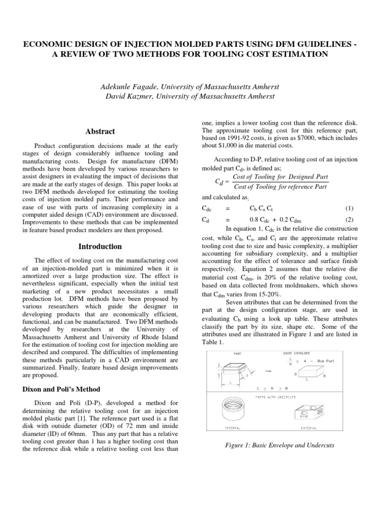Mold Cost Estimation | PDF | Computer Aided Design | Shape