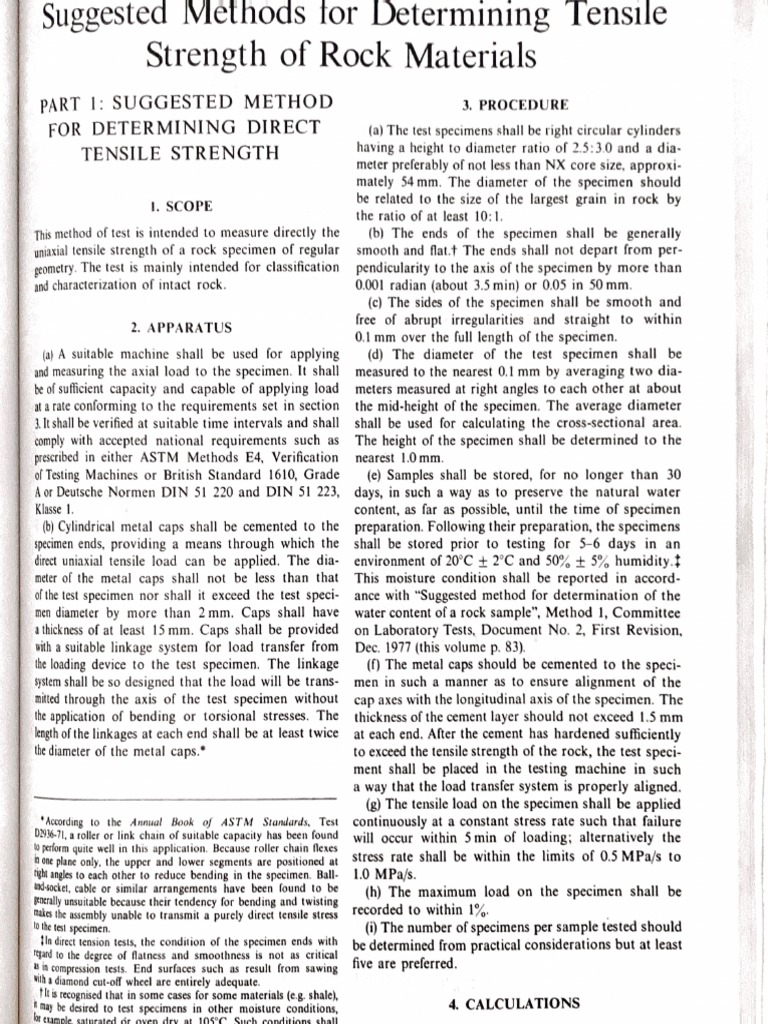 Isrm BDT Standard | PDF