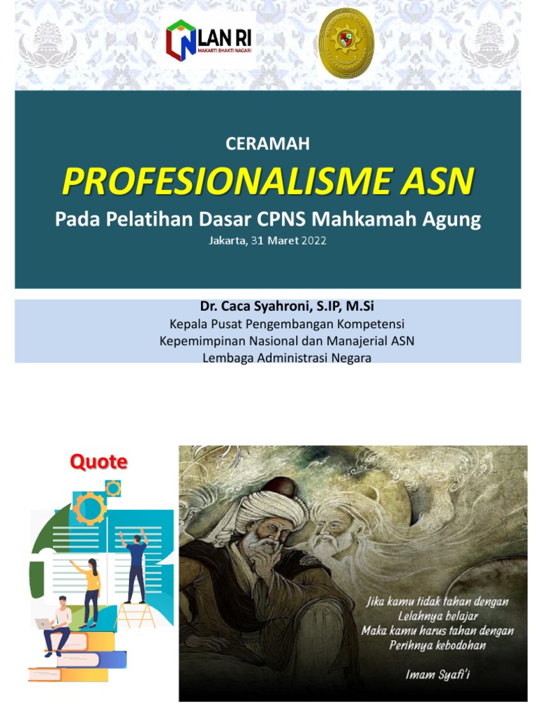 Profesionalisme ASN dalam Pembangunan | PDF
