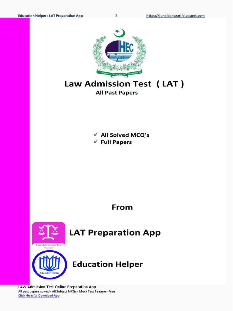LAT Test Preparation and Past Papers | PDF | Pakistan | Muhammad