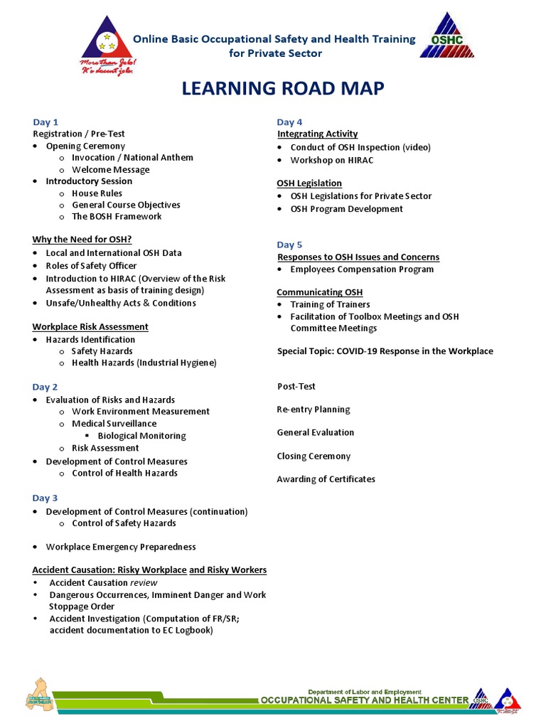 1 BOSH - Program - 1 Page Learning Road Map PRIVATE Revised May 2021 ...