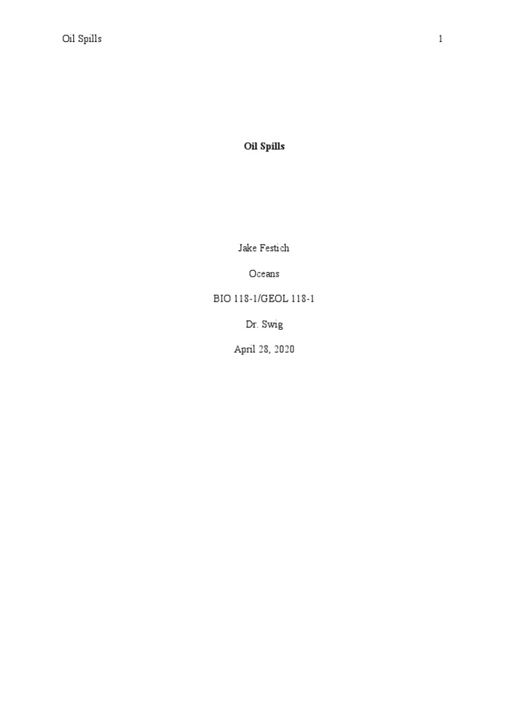 Understanding Oil Spills and Their Impact | PDF | Oil Spill | Petroleum