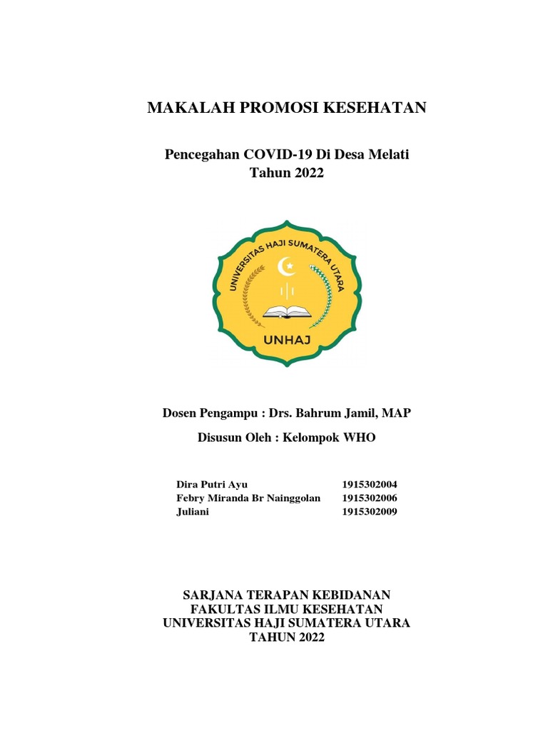 Proposal Promkes-Kolompok WHO | PDF