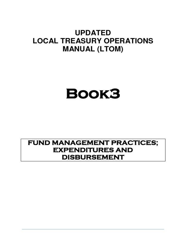 Book3: Updated Local Treasury Operations Manual (Ltom) | PDF | Debits ...