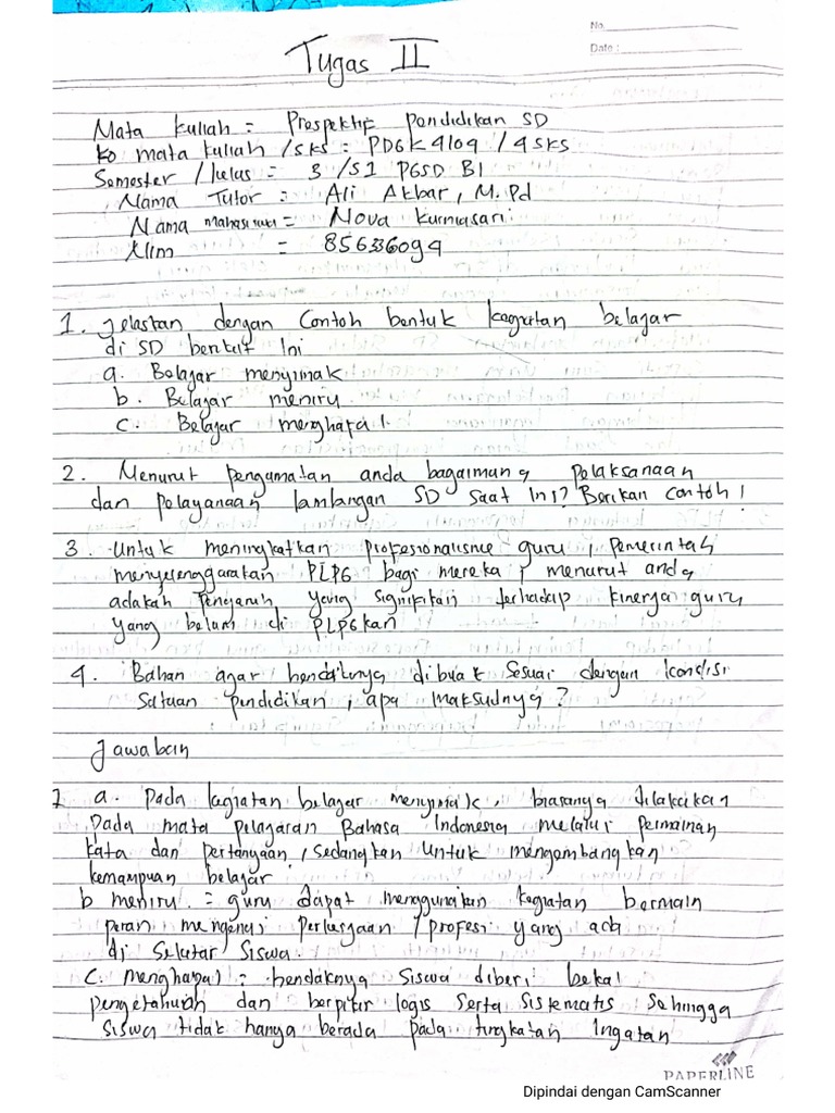 PDGK 4104 Tugas Tutorial 2 | PDF