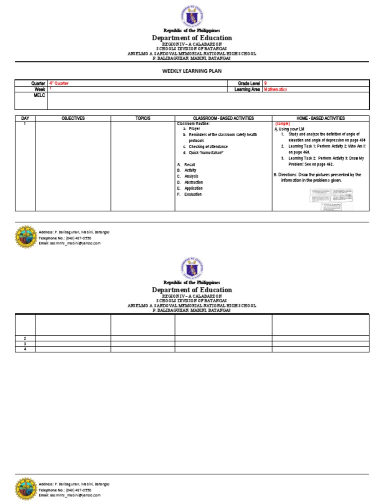 WLP Template | PDF | Cognitive Science | Cognition