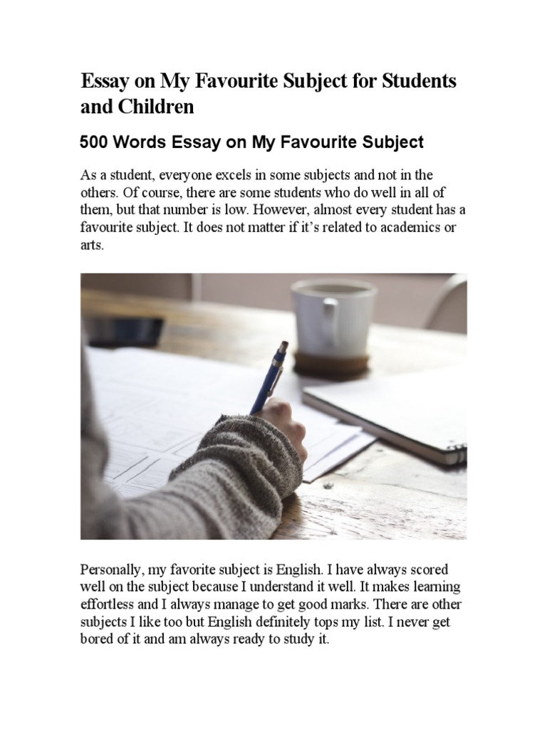 Essay On My Favourite Subject For Students and Children | PDF | Essays ...
