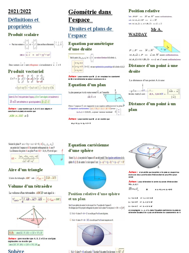 Espace | Download Free PDF | Plan (Géométrie) | Droite (mathématiques)
