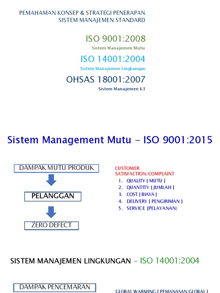 Iso 9001 - Iso 14001 - Oshas 18001 | PDF
