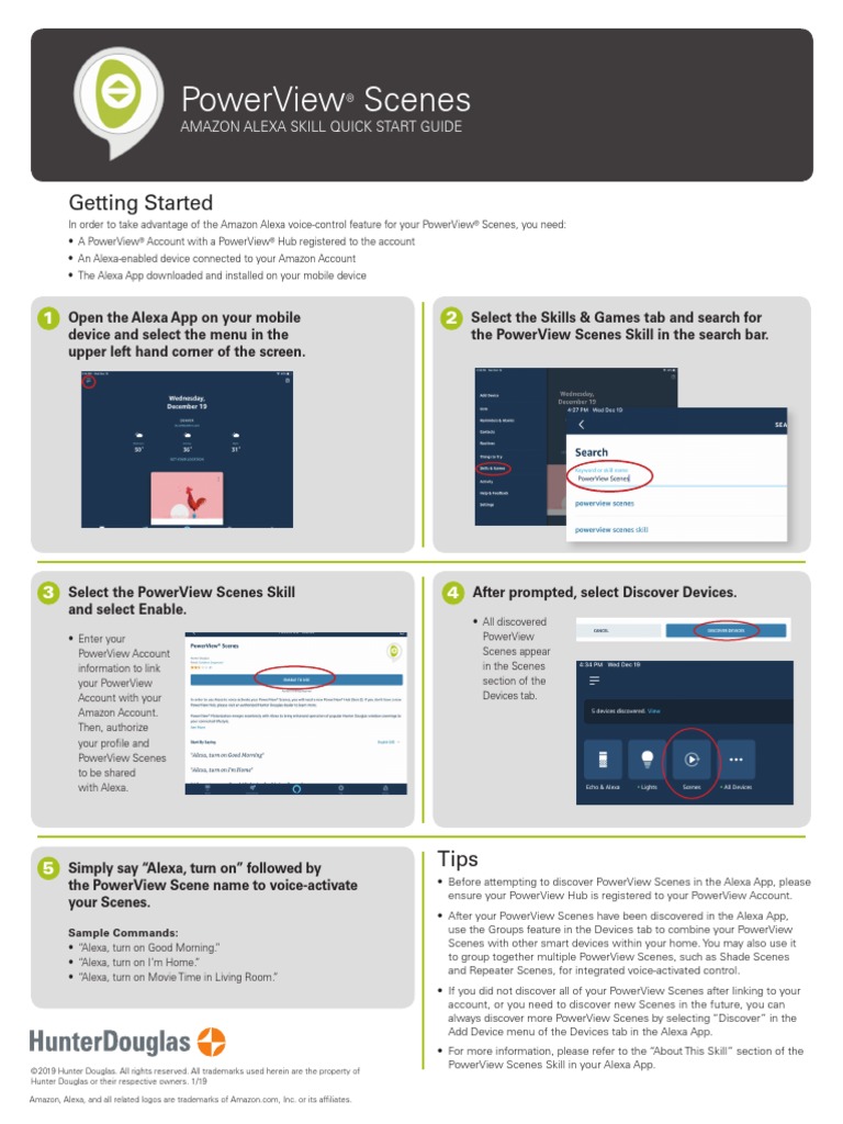 Powerview App Amazon Alexa Guide | PDF | Mobile App | Mobile Software