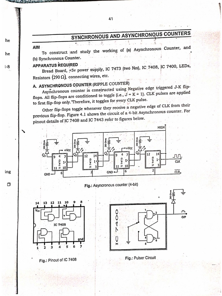 Synchronus and Asynchronous counters | PDF