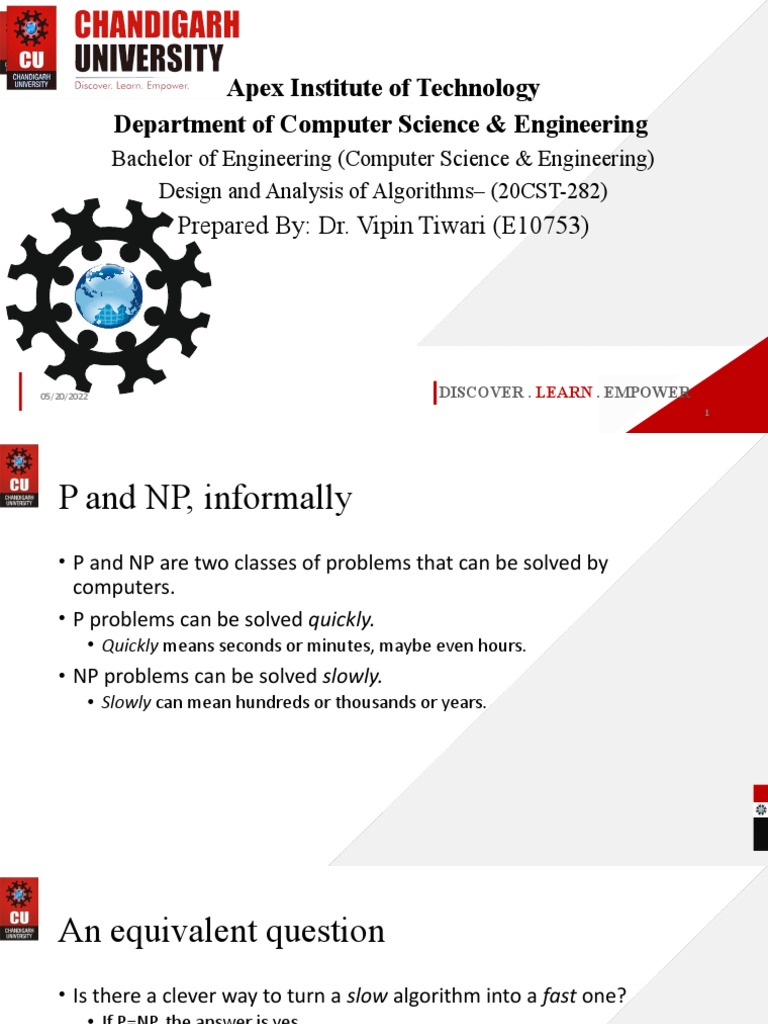 Lecture3.11-3.13 NP Theory and Non Deterministic Algorithm | PDF | Time ...