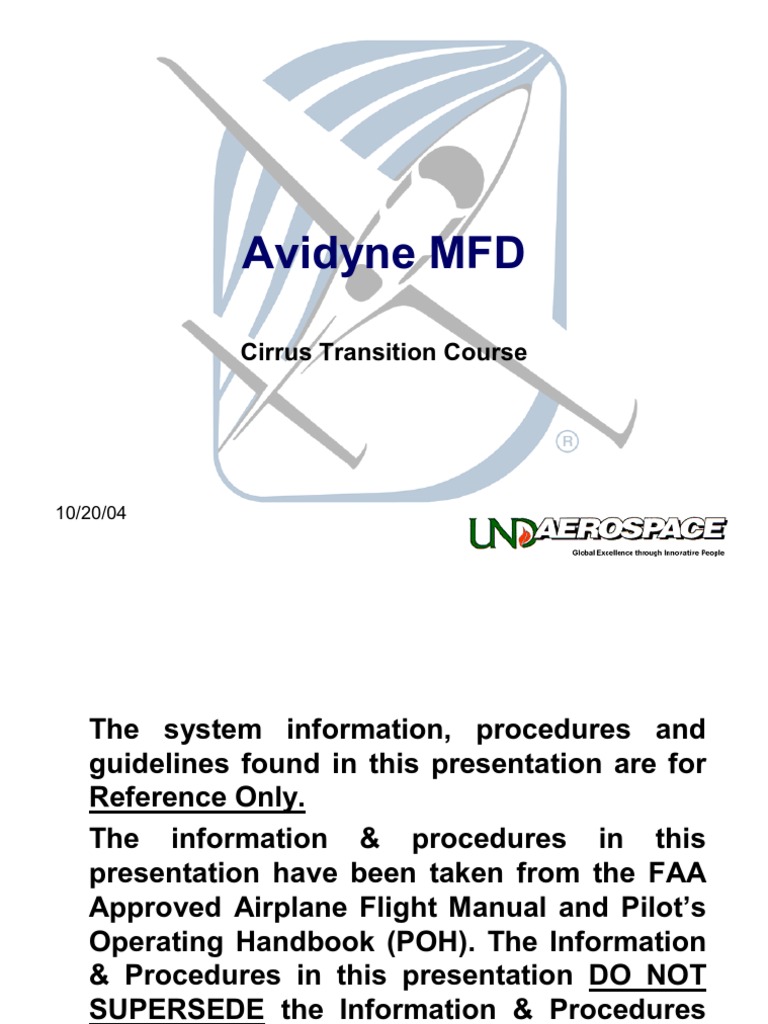 Avionics Avidyne MFD | PDF | Instrument Flight Rules | Aviation