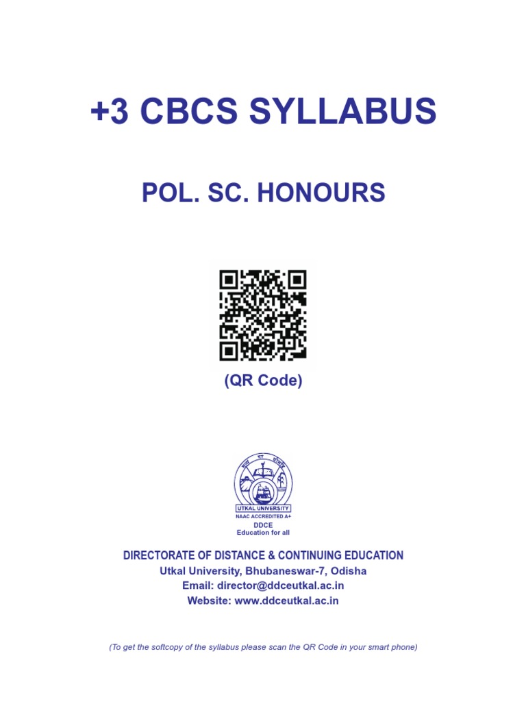 +3 Cbcs Syllabus: Pol. Sc. Honours | PDF | Constitution | Egalitarianism