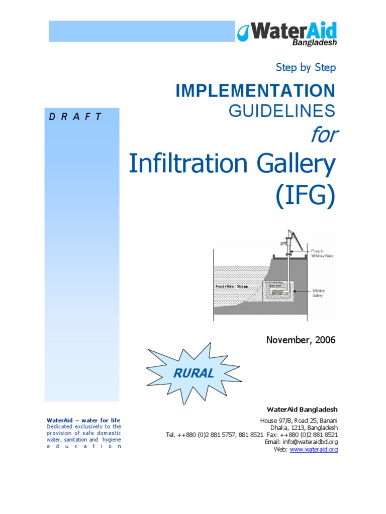Guidelines for Infiltration Galleries | Water Quality | Sanitation