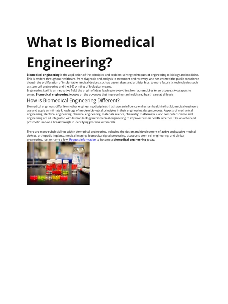 Biomedical Engineering | PDF