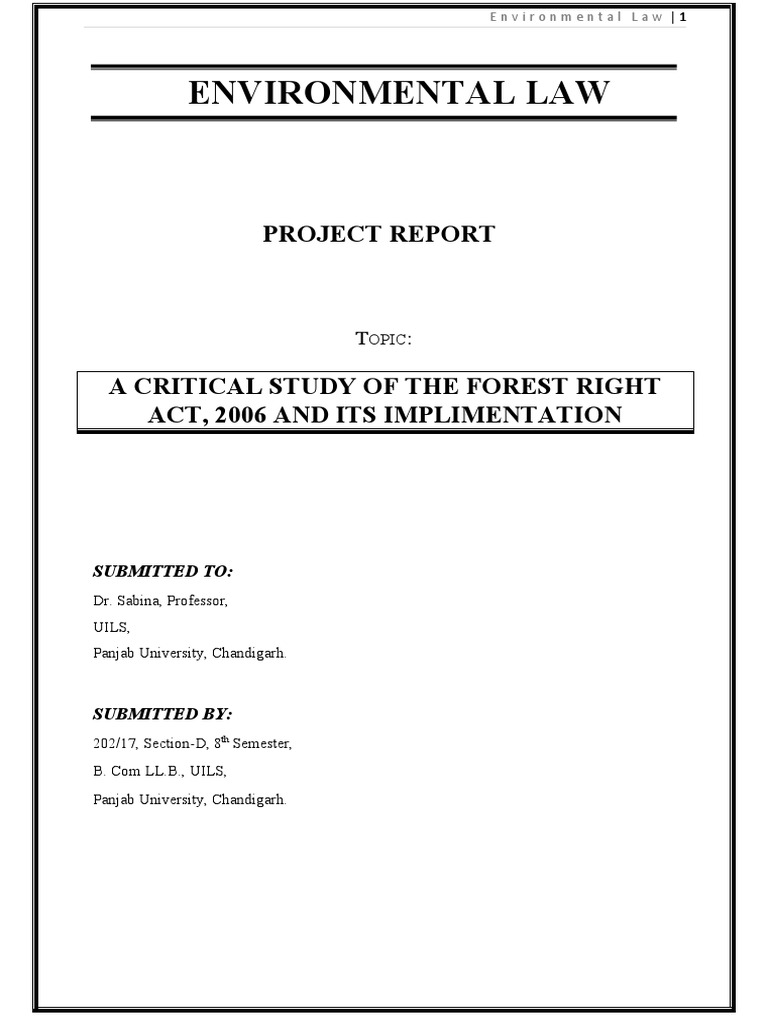 Environment law | PDF | Natural Environment