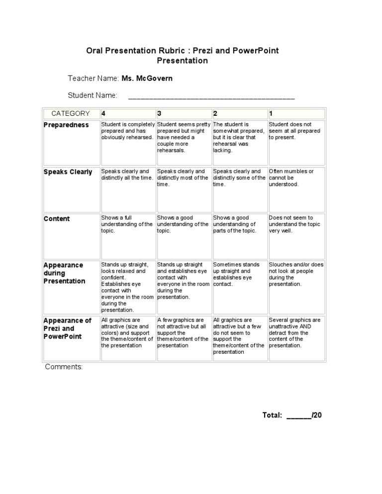 Solar System Rubric For Prezi Presentation | PDF