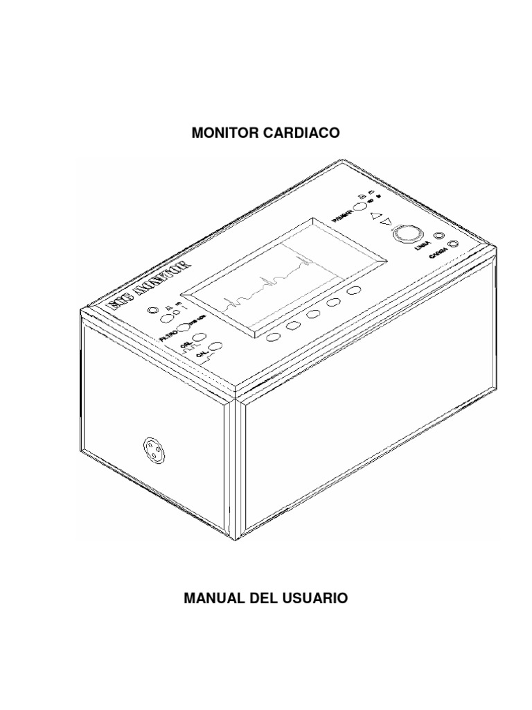 Manual Monitor Cardiaco | PDF | Batería (electricidad) | Monitor de ...