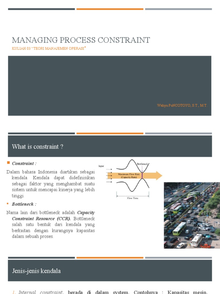 Kuliah 03 - MANAGING PROCESS CONSTRAINT | PDF