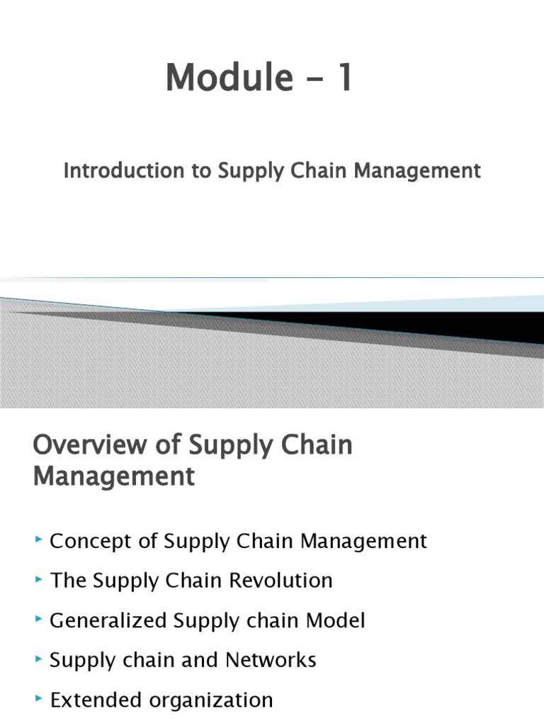 Introduction to Supply Chain Management | PDF | Supply Chain Management ...