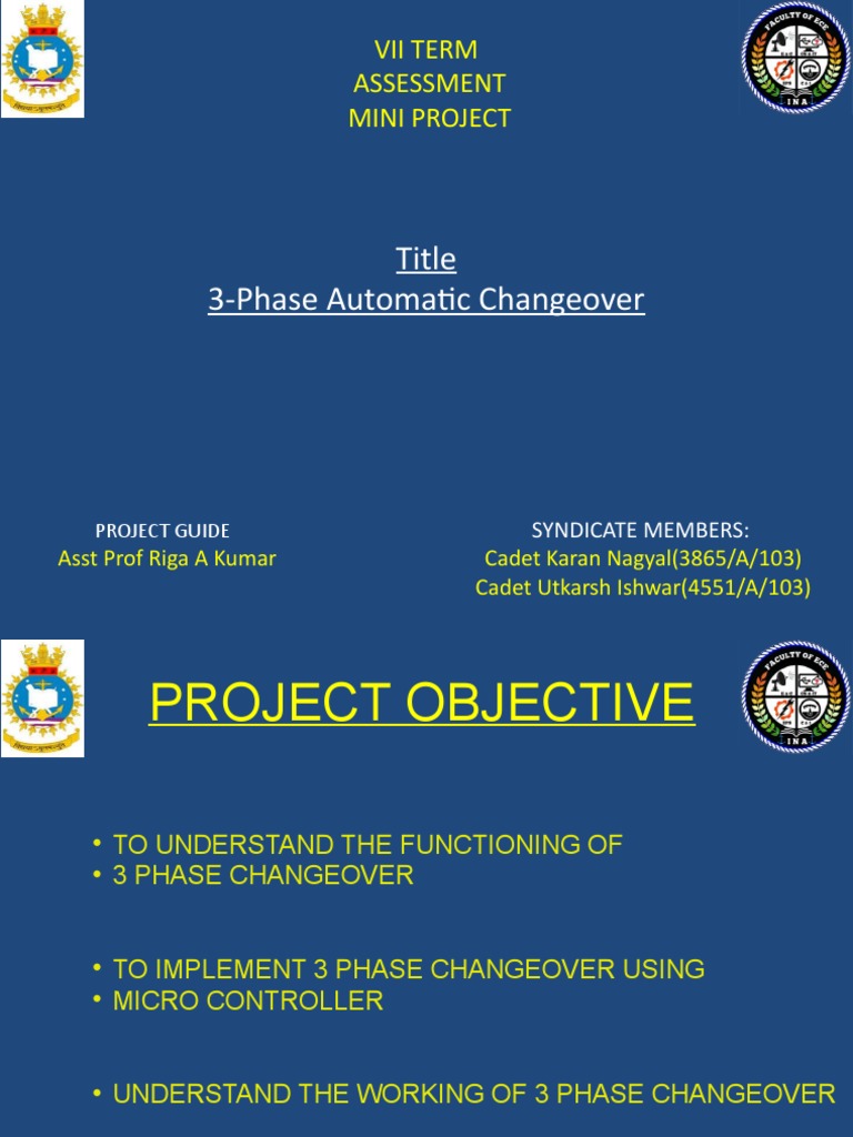 3 Phase Automatic Changeover | PDF | Rectifier | Power Supply