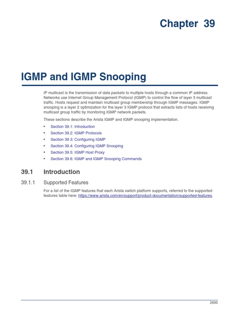 IGMP and IGMP Snooping | PDF | Ip Address | Multicast