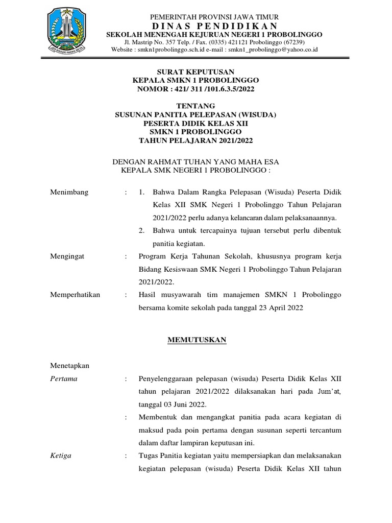 SK Wisuda 2022 | PDF