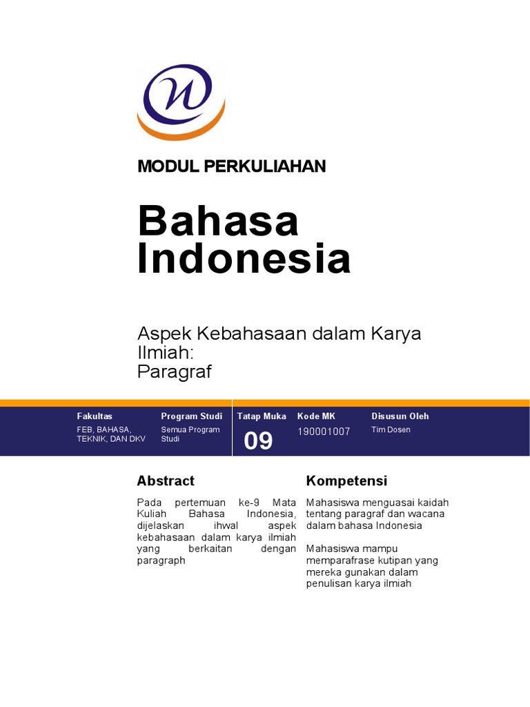Modul 10 PBPKW Bahasa Indonesia | PDF