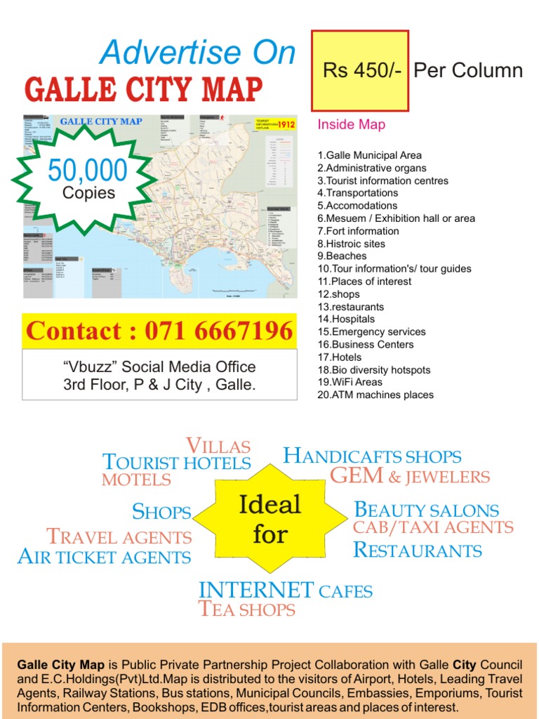 Galle City Map SriLanka Ads | PDF