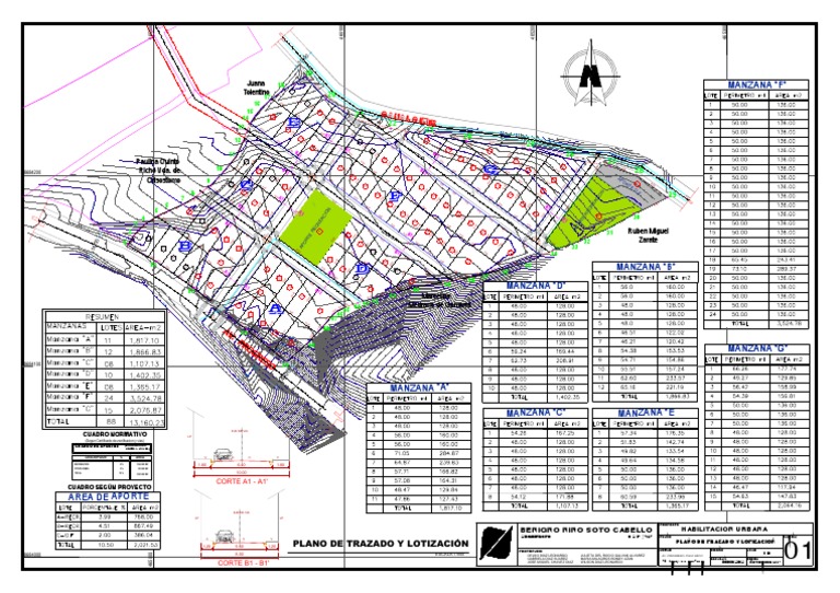 PLANO DE TRAZADO Y LOTIZACION-Model | PDF