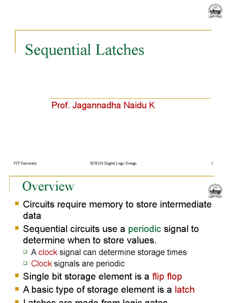 Sequential Logic Latches | PDF | Logic Gate | Digital Electronics