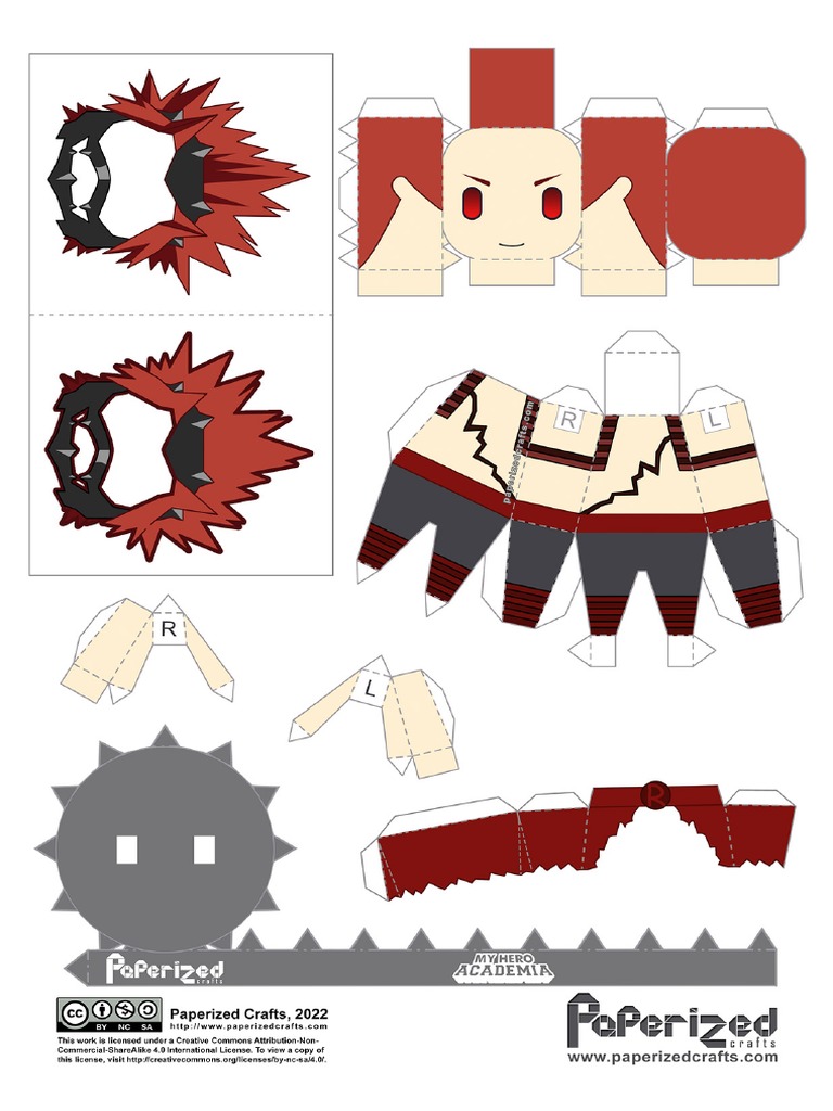My Hero Academia - Eijiro Kirishima Papercraft | PDF
