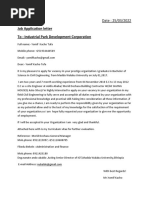 Job Application Letter Sample Ngo | PDF | Résumé | Non Governmental ...