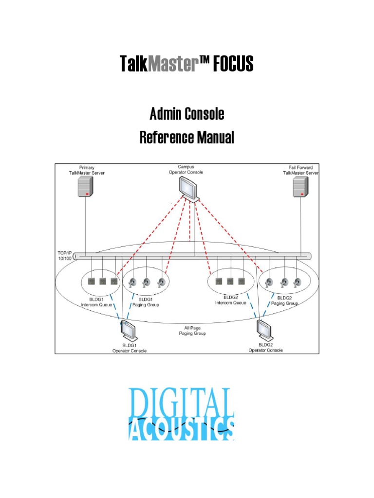 Talk Master Focus Admin Console Reference Manual | PDF | Port (Computer ...