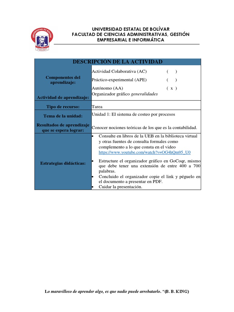 Tarea Organizador Gráfico | PDF