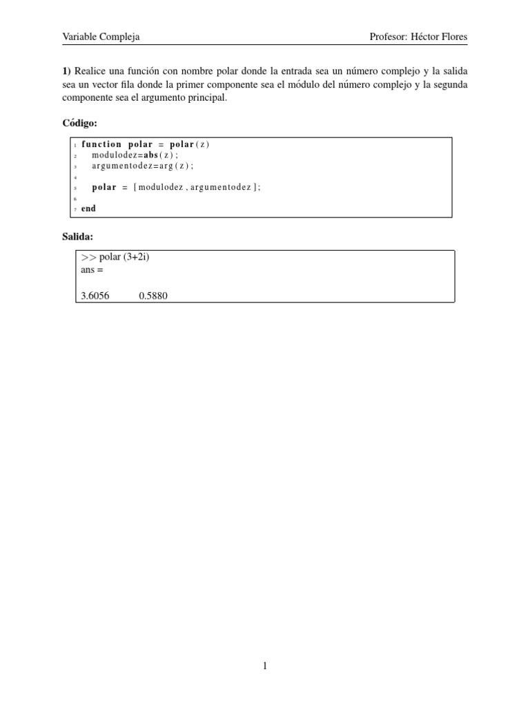 Programas en Octave | PDF