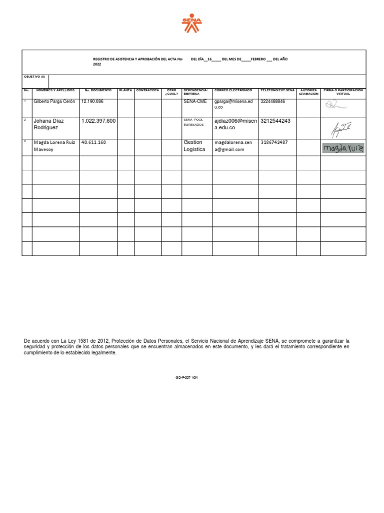 Acta de Gestión Logistica Magda | PDF | Logística
