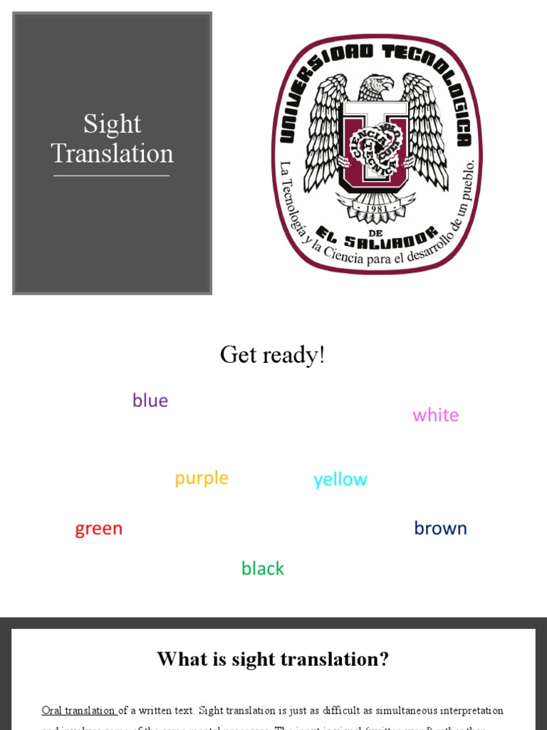 Sight Translation II | PDF | Translations | Language Interpretation