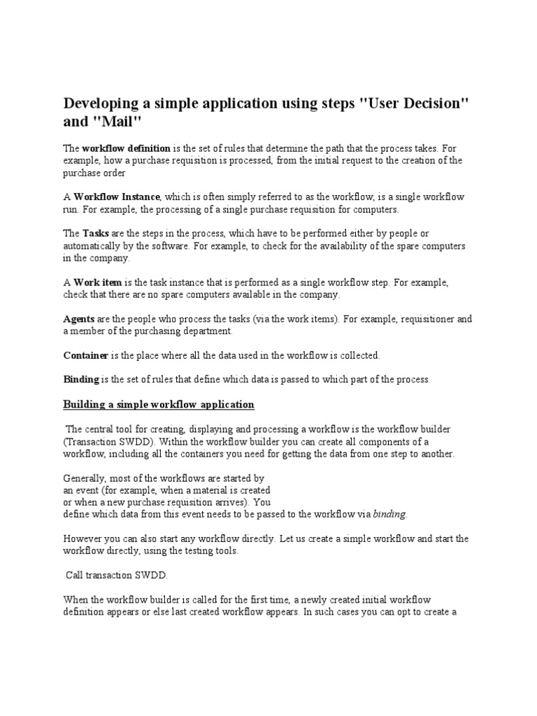 Sap Workflow Customization Settings Pdf Workflow Software Engineering 6584