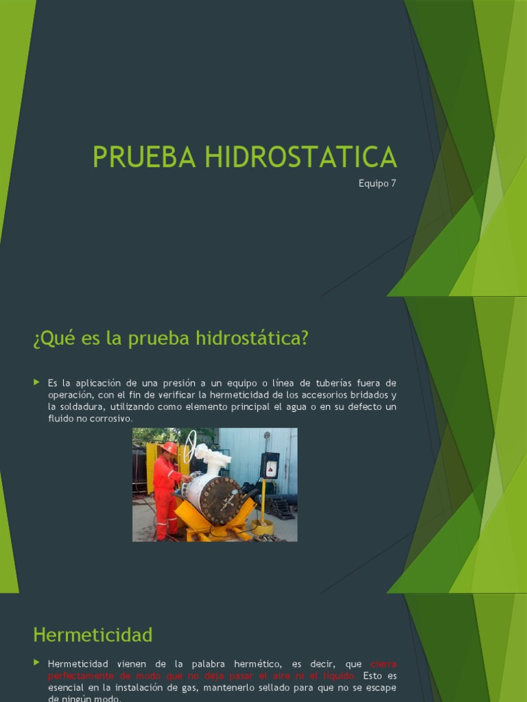 Prueba Hidrostatica Nueva | PDF | Presión | Transporte por tubería